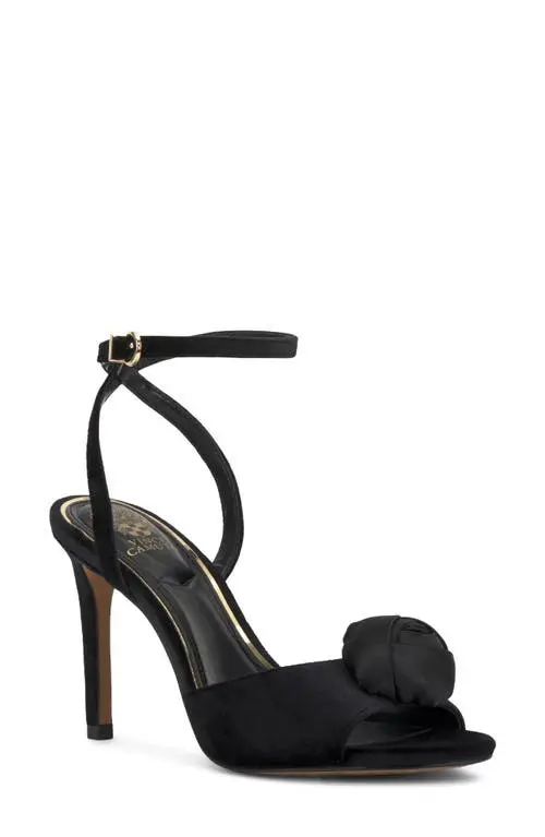 Vince Camuto Aisven Rosette Ankle Strap Sandal - Black