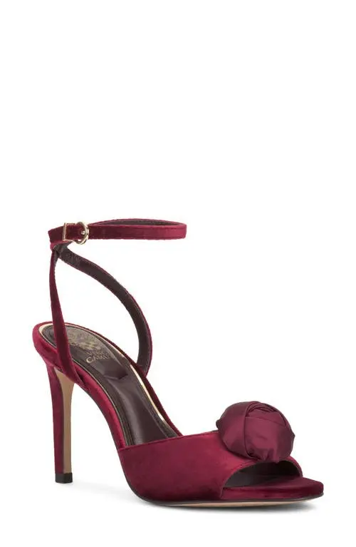 Vince Camuto Aisven Rosette Ankle Strap Sandal - Rich Petit