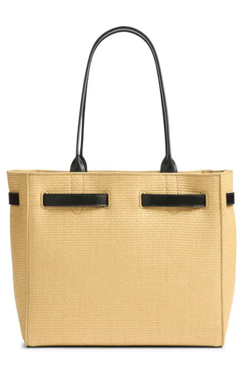 TOM FORD Audrey Medium Raffia & Leather Tote