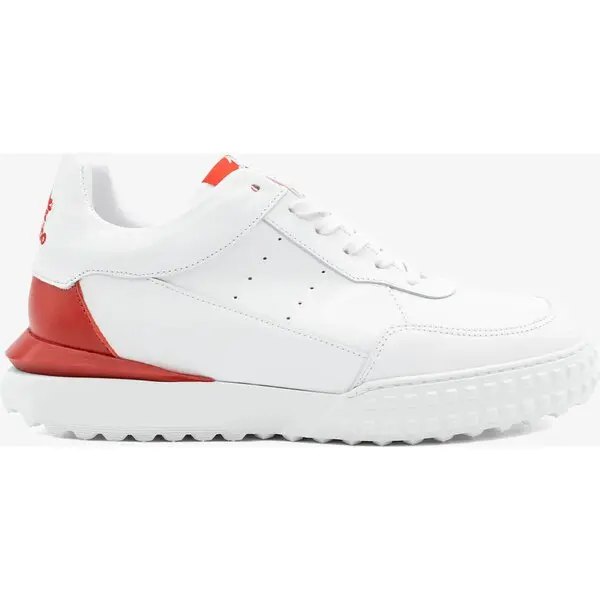 CAVALINHO Authentic Leather Low Top Platform Sneakers - White/red
