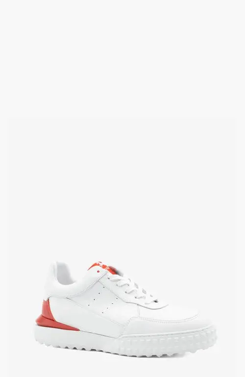CAVALINHO Authentic Leather Low Top Platform Sneakers - White/red