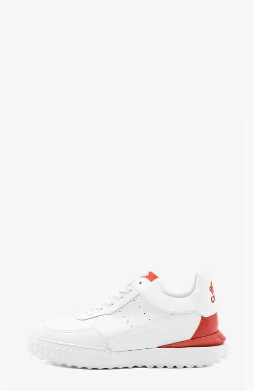 CAVALINHO Authentic Leather Low Top Platform Sneakers - White/red