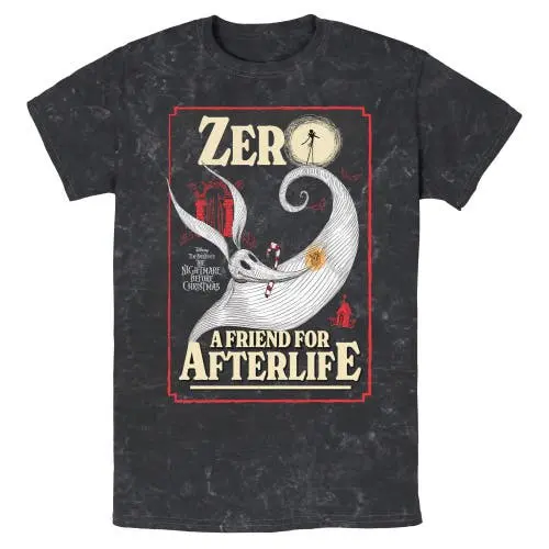 THE NIGHTMARE BEFORE CHRISTMAS A Friend For Life Zero Poster T Shirt - Black
