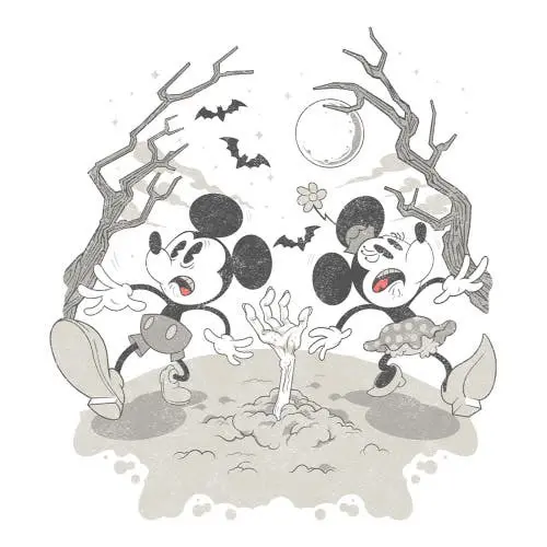 MICKEY & FRIENDS Distressed Zombie Adventure T Shirt