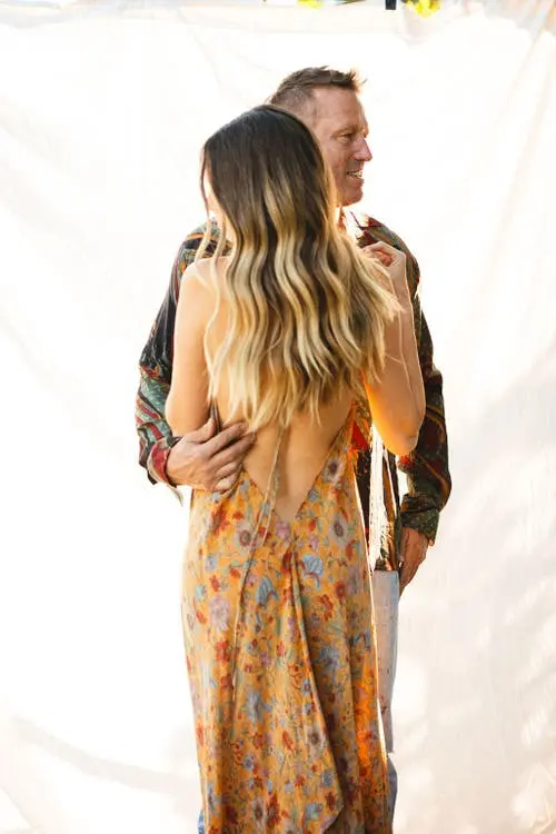 SUN CHILD Classic Silk Dress Polynesia