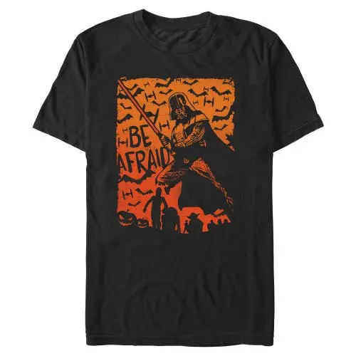 STAR WARS Halloween Darth Vader Be Afraid T Shirt - Black