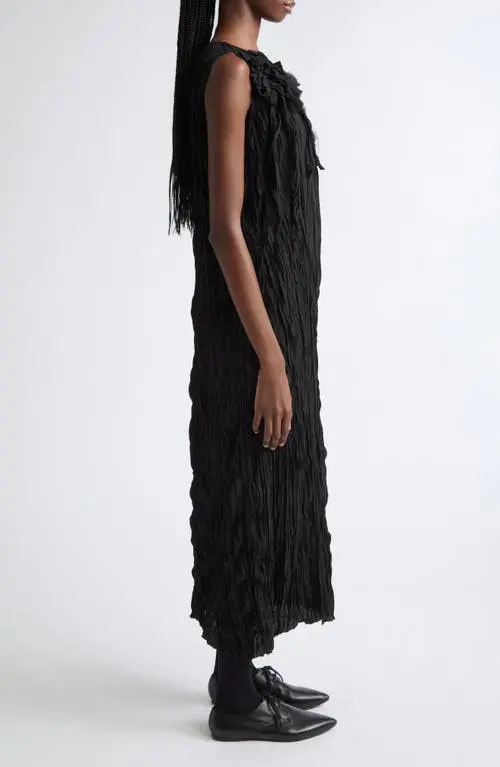 MERUERT TOLEGEN Broomstick Pleat Georgette Column Dress