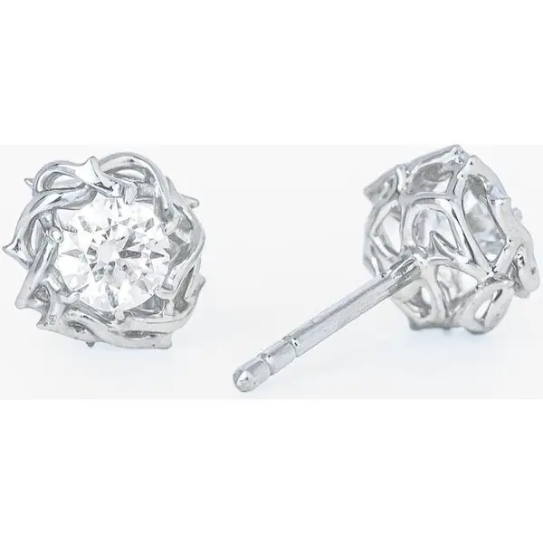 RIZEN JEWELRY Crown Of Thorns Stud Earrings - Sterling Silver