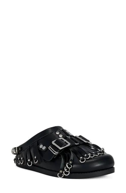 AZALEA WANG Irving Faux Leather Clog - Black