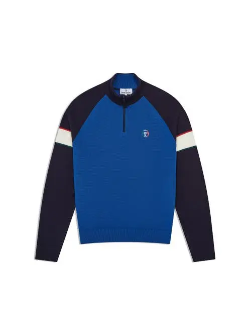 SERGIO TACCHINI Tricolore Quater-zip Sweater