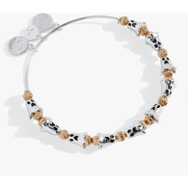 ALEX AND ANI Ghost Beaded Bangle - Silver