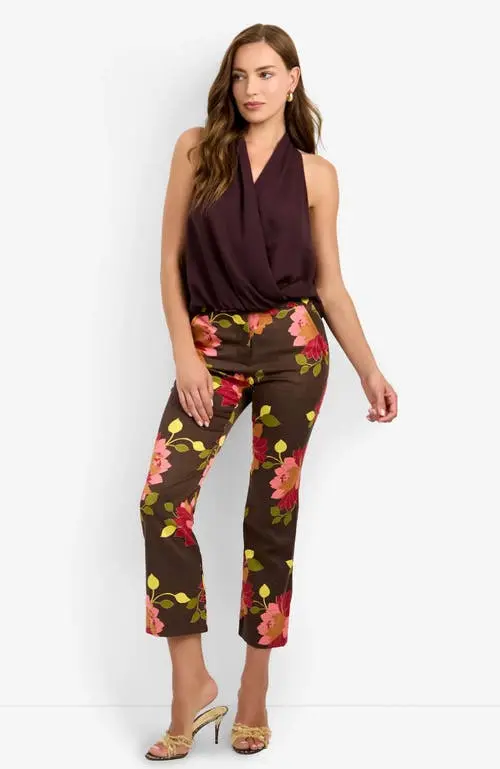 Trina Turk Lucca Halter Top - Cioccolato