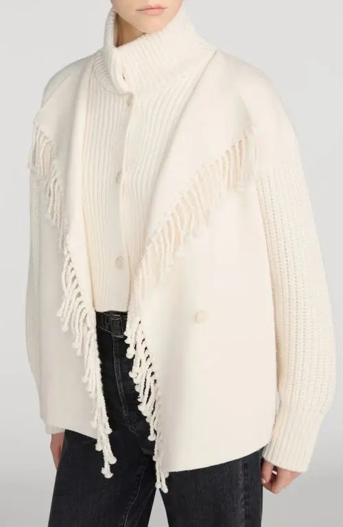 FRAME The Cropped Jacquard Coat
