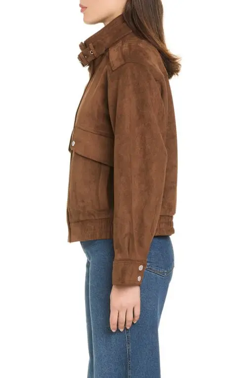 Sanctuary Mia Faux Suede Bomber Jacket