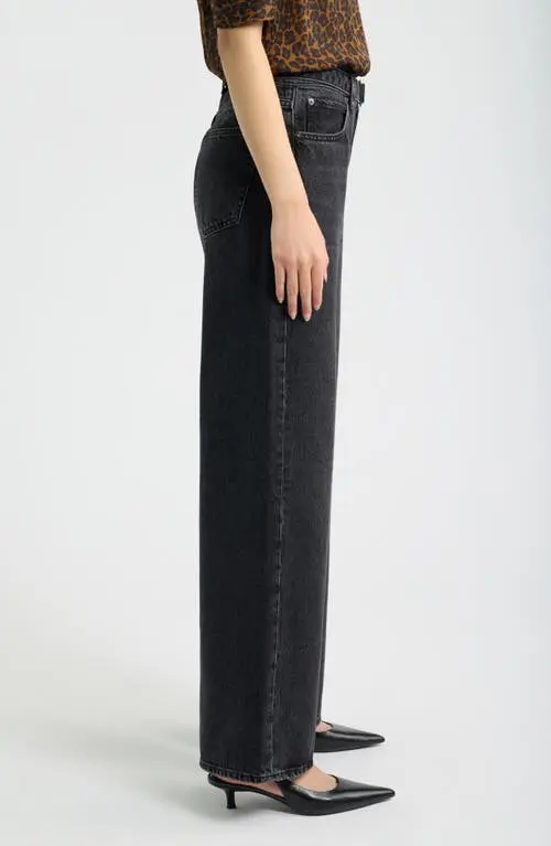 FRAME The Belted Loose High Waist Wide Leg Jeans