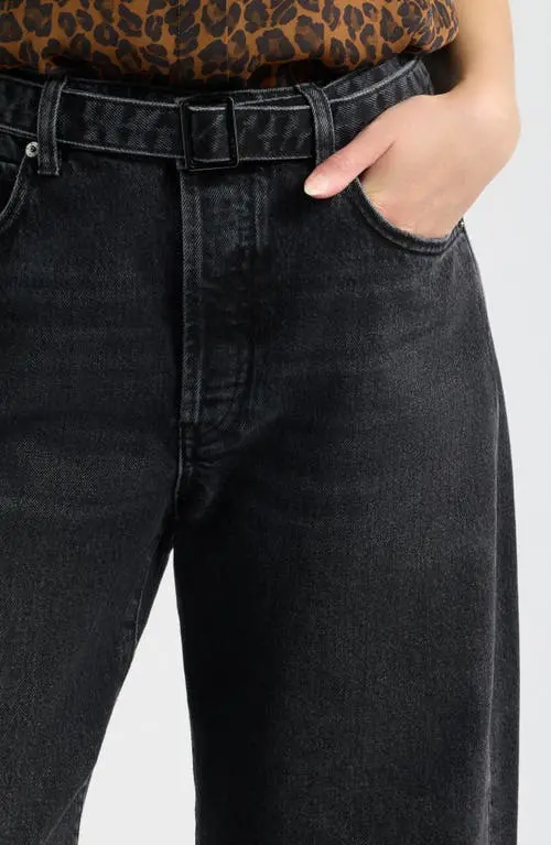 FRAME The Belted Loose High Waist Wide Leg Jeans