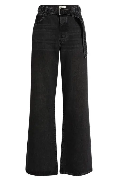 FRAME The Belted Loose High Waist Wide Leg Jeans