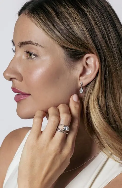 RIZEN JEWELRY Solace Tear Drop Earrings - Sterling Silver