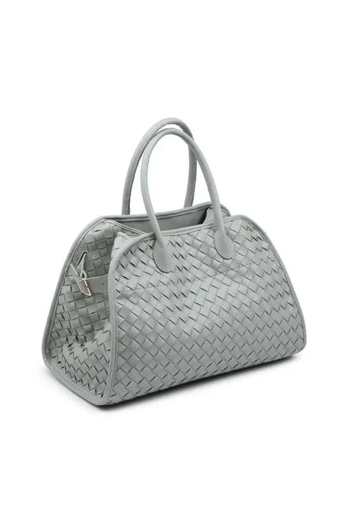 URBAN EXPRESSIONS Rhonda Woven Tote Handbag - Sage