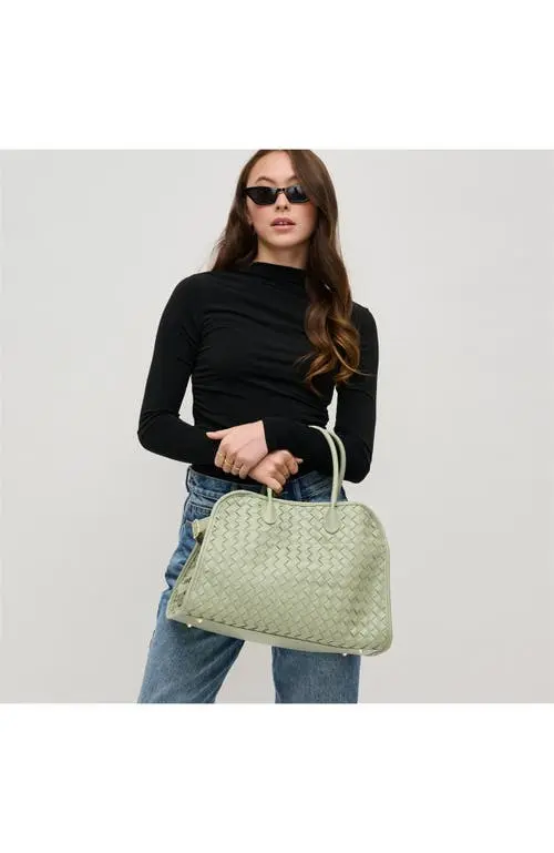 URBAN EXPRESSIONS Rhonda Woven Tote Handbag - Sage
