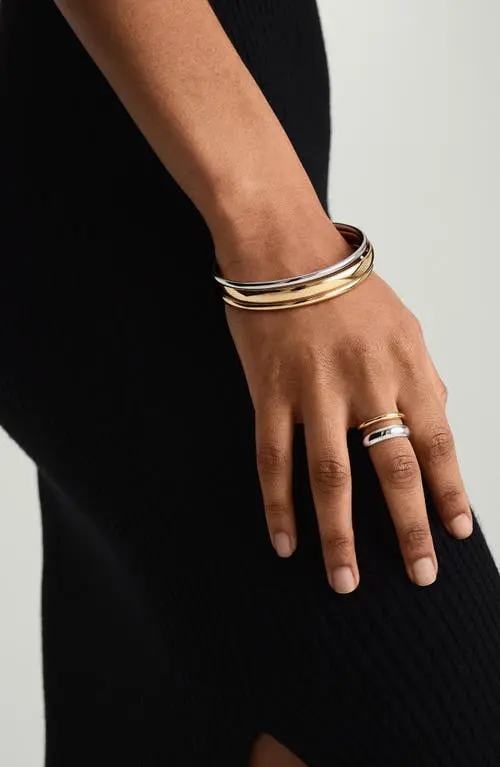 Mejuri Duet Mixed Ring 18k Gold Vermeil And Sterling Silver