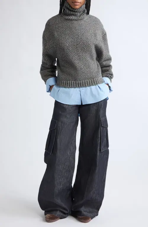 Gabriela Hearst Eos Cotton & Linen Barrel Leg Cargo Pants