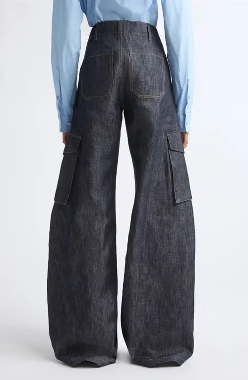 Gabriela Hearst Eos Cotton & Linen Barrel Leg Cargo Pants