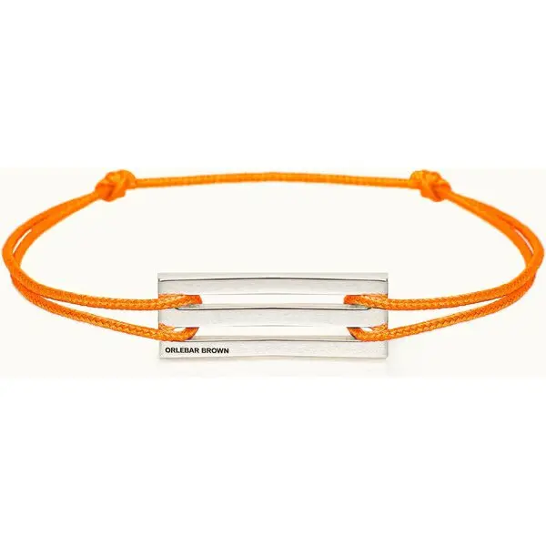 Orlebar Brown Nato Sterling-silver Bracelet - Orange