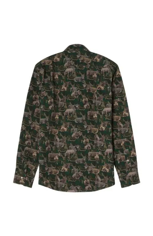 Robert Talbott Reynolds Printed Ca-moo-flage Shirt