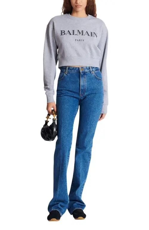 Balmain Printed Crew-neck Sweatshirt