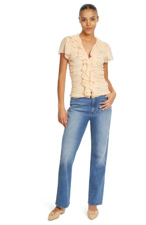 Sam Edelman Dorothy Ruffle Ruched Shirt