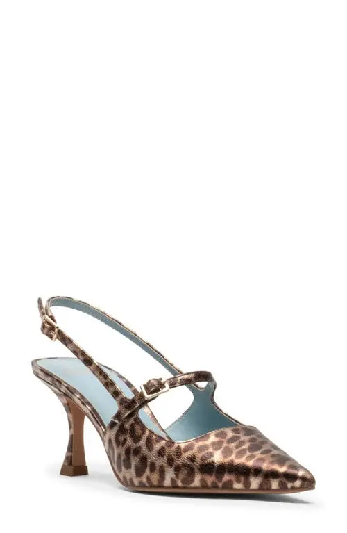 FRANCES VALENTINE Vivi Metallic Leopard Print Pump - Brown Multi