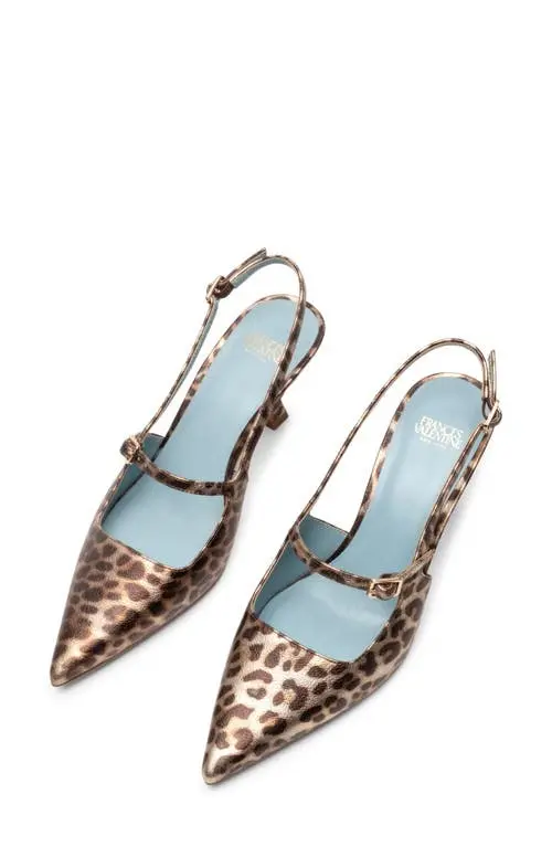 FRANCES VALENTINE Vivi Metallic Leopard Print Pump