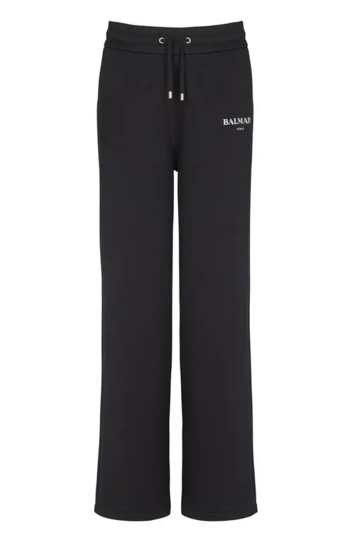 Balmain Printed Jersey Relaxed Fit Drawstring Joggers
