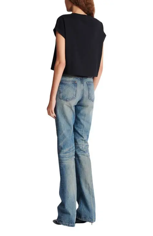 Balmain Cropped T-shirt With Print