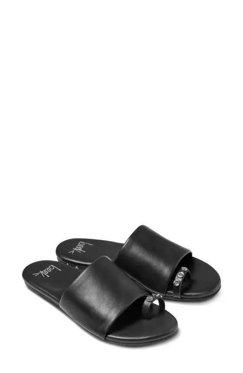 Beek Vireo Leather Slide Sandal - Black