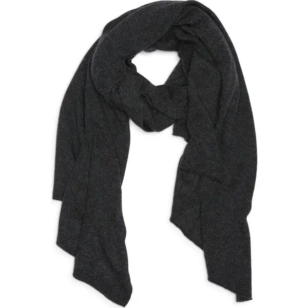 Johnstons Of Elgin Raeburn Cashmere Scarf - Charcoal