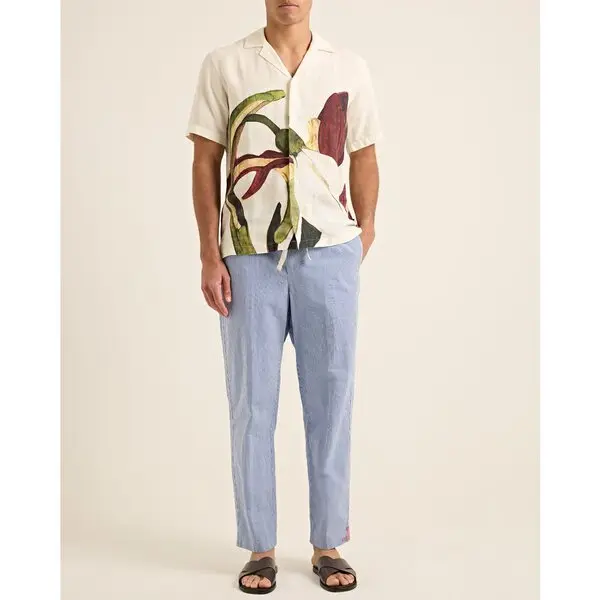 Orlebar Brown Alex Gingham Relaxed-fit Trousers - Blue/white