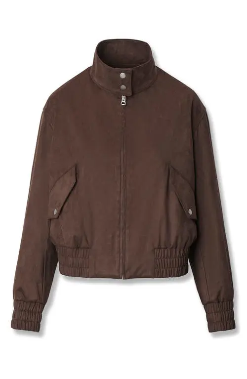 Rag & Bone Eliza Faux Suede Bomber Jacket