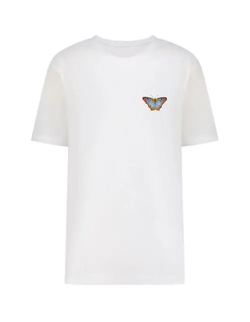 UCHÈ Chè Sunflower Butterfly Graphic T-shirt - White