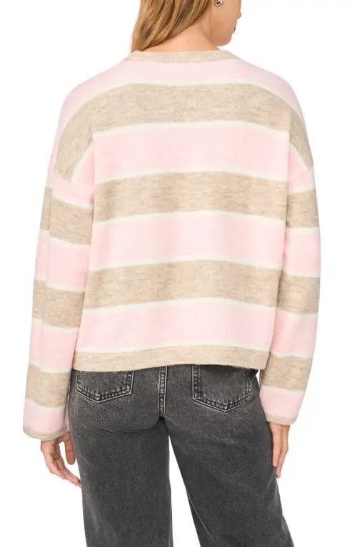 Vince Camuto Striped Crewneck Sweater