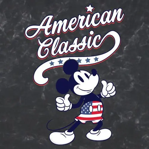 MICKEY & FRIENDS Retro American Classic Short Sleeve Graphic T-shirt