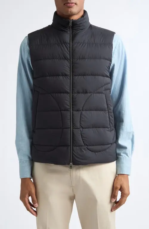 Herno Matte Nylon Down Puffer Vest - 9300 Black