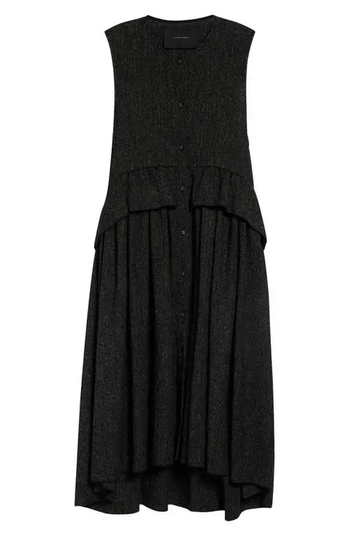 MERUERT TOLEGEN Ruffle Smock Midi Dress