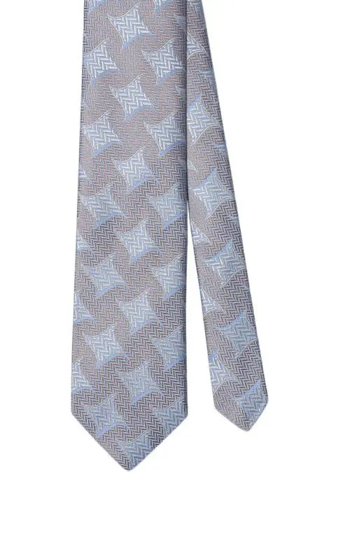Robert Talbott Chevron Star Necktie - Blue