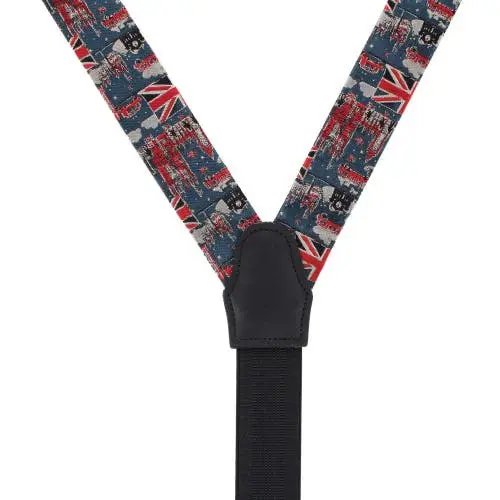 Trafalgar Kensinton Classic Silk Novelty Button End Suspenders