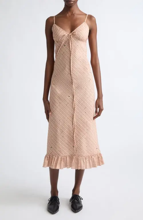 MERUERT TOLEGEN Plaid Cotton Slipdress - Mtplaid-100