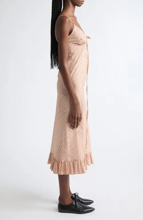 MERUERT TOLEGEN Plaid Cotton Slipdress