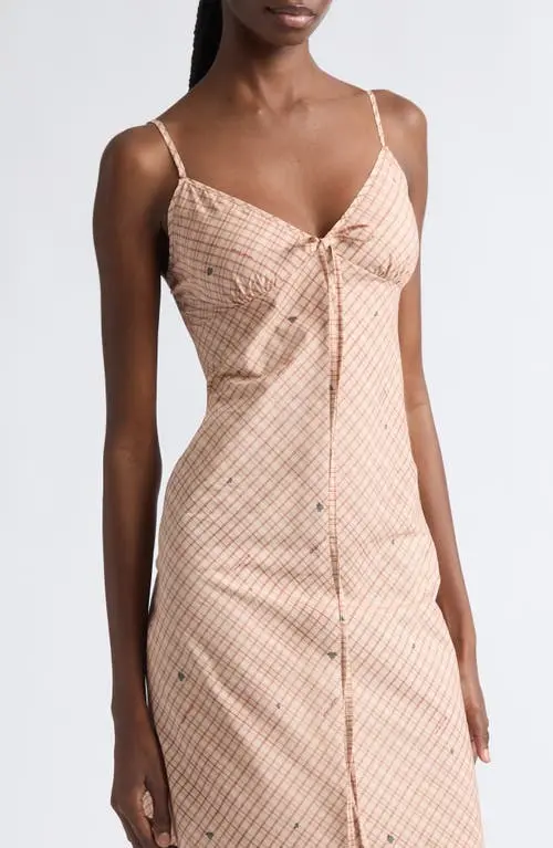 MERUERT TOLEGEN Plaid Cotton Slipdress