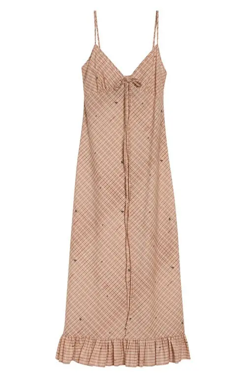 MERUERT TOLEGEN Plaid Cotton Slipdress